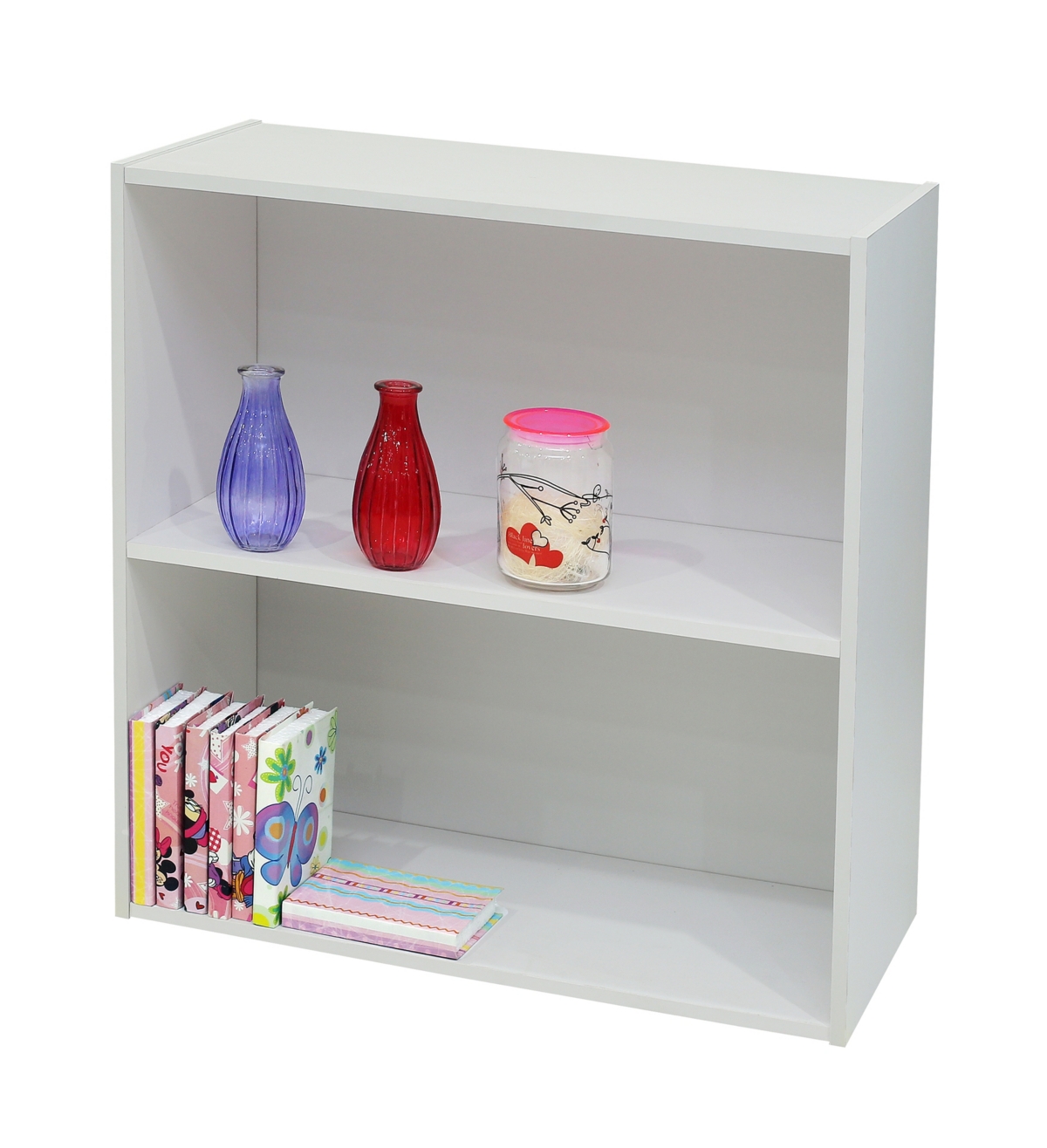 Click here for Kings Brand Furniture White Wood 2-Tier Shelf Book... prices