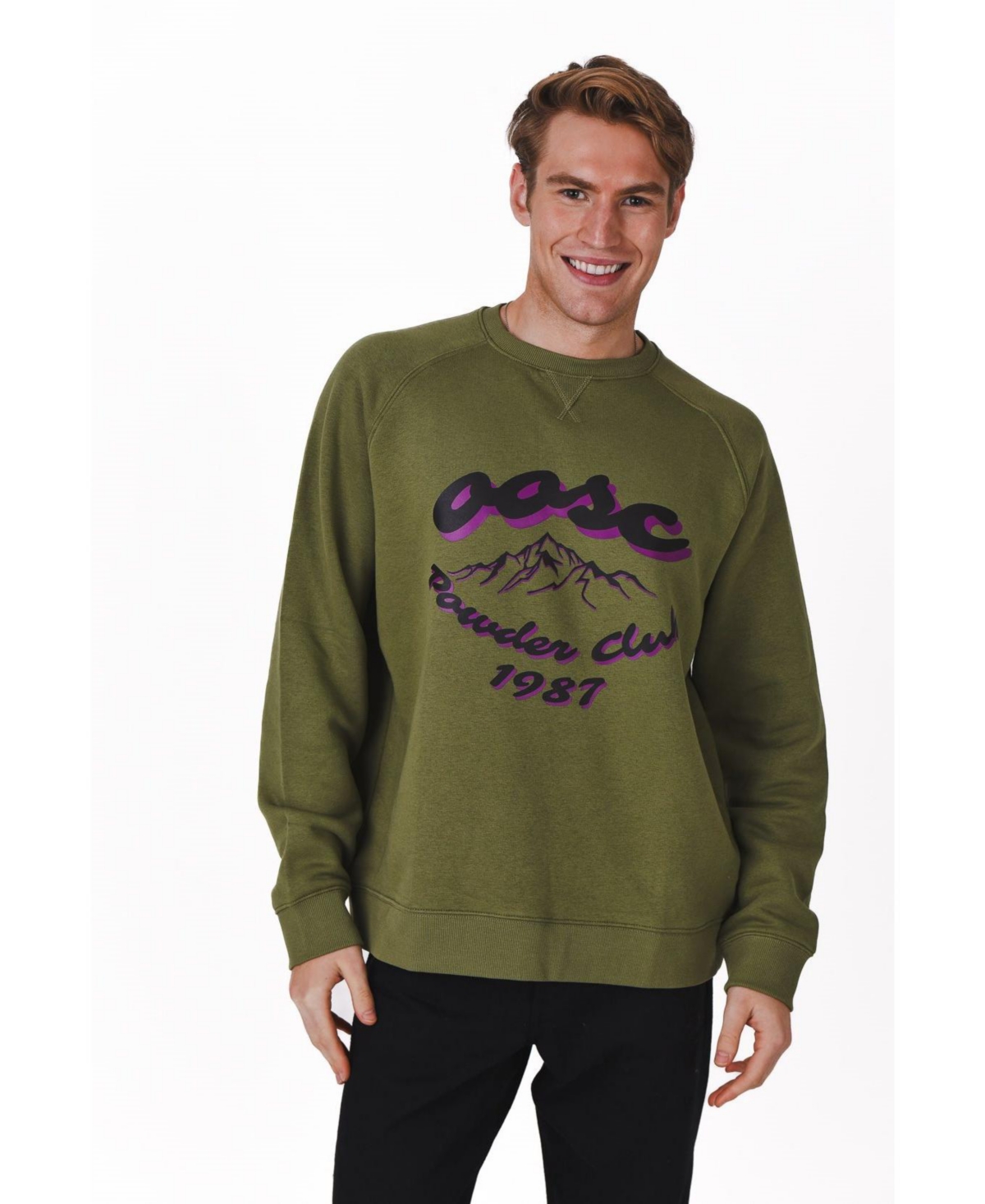 Click here for Oosc Mens Powder Club Sweatshirt - Khaki prices