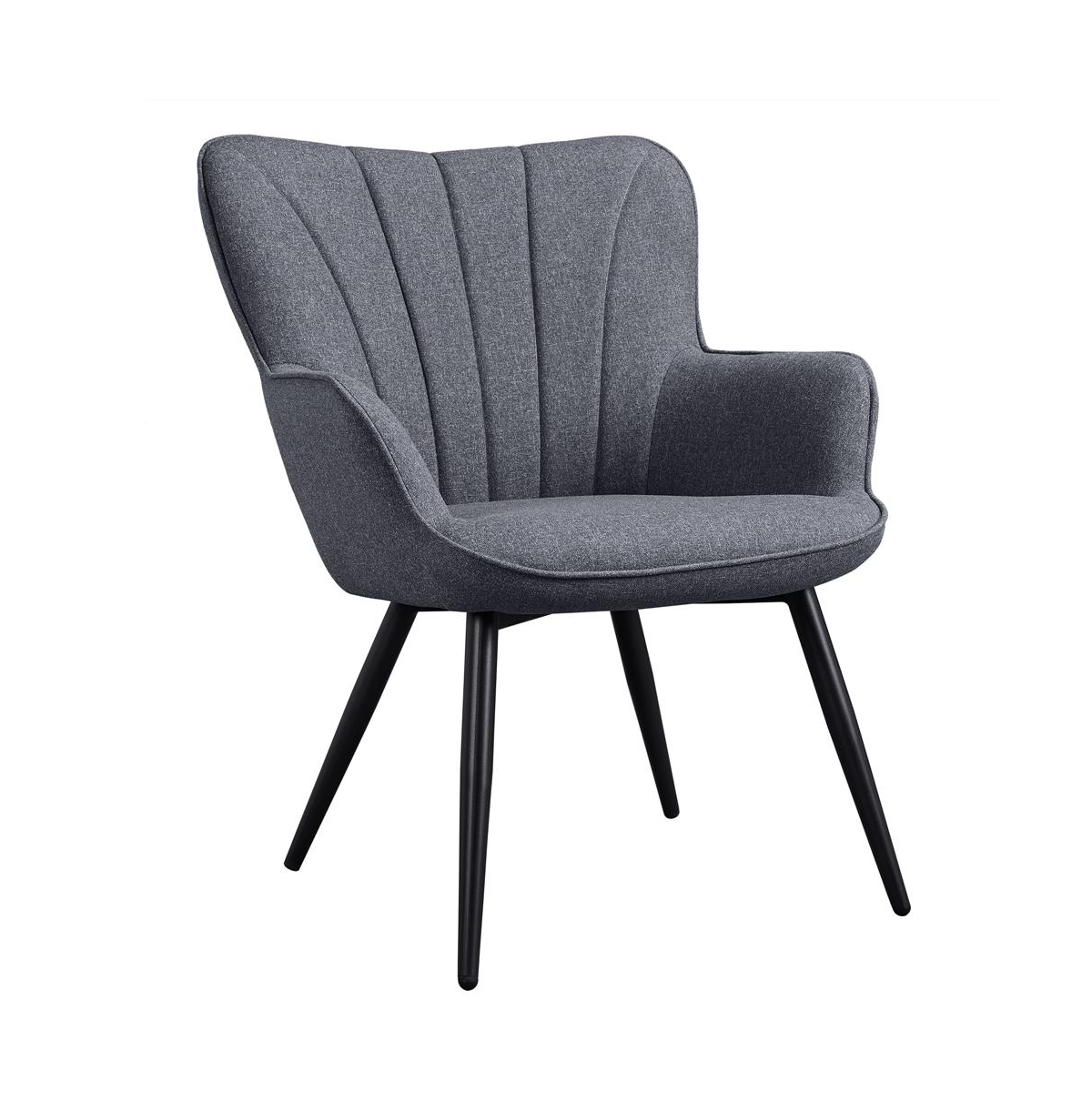 Click here for Yaheetech Modern Pleated Curved Back Accent Chair... prices