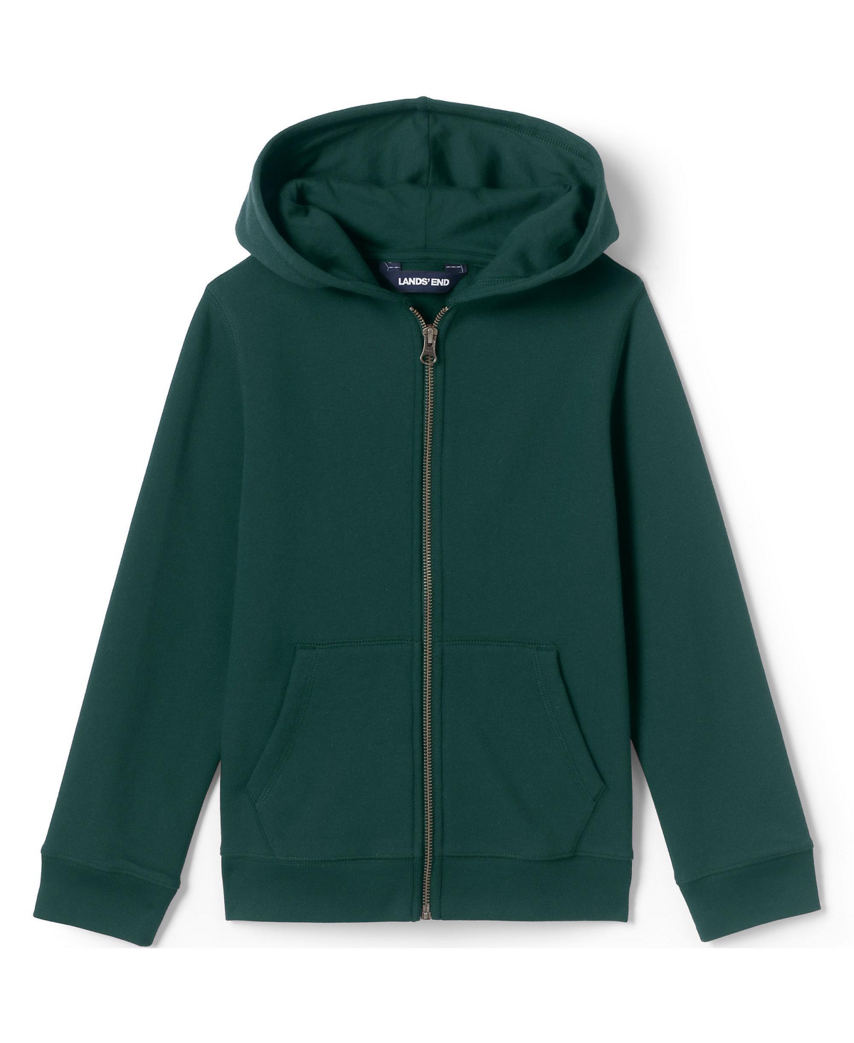 Click here for Lands End Girls Zip Front Sweatshirt - Evergreen prices