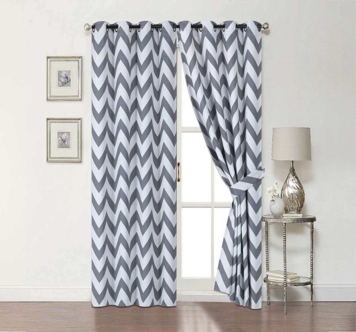 Click here for Kate Aurora 2 Pack Room Darkening Juvi Chevron Gro... prices