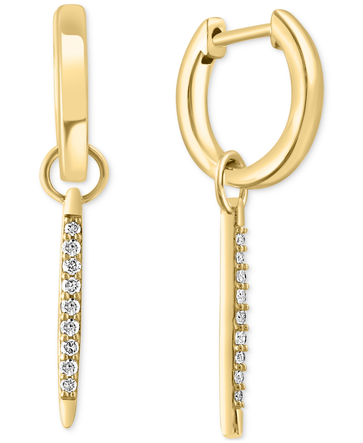 Click here for Effy Diamond Spike Dangle Huggie Hoop Earrings (1/... prices