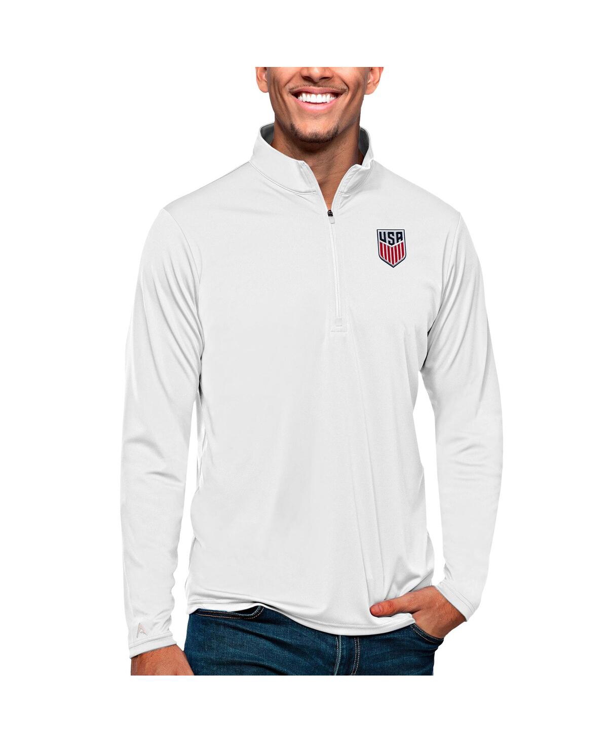 Click here for Antigua Mens Usmnt Tribute Quarter-Zip Pullover To... prices