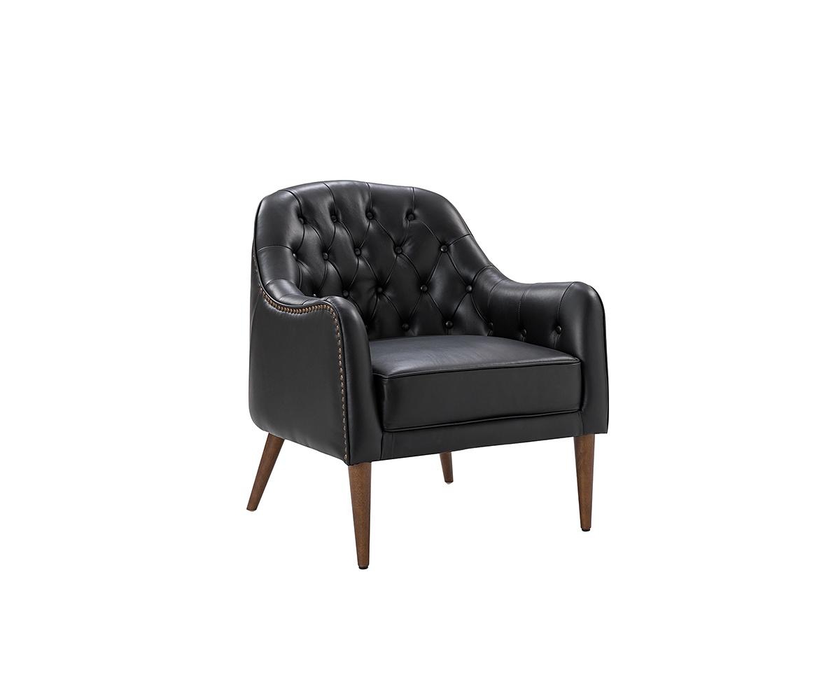 Click here for Casio 28.5 Wide Genuine Leather Barrel chair - Bla... prices