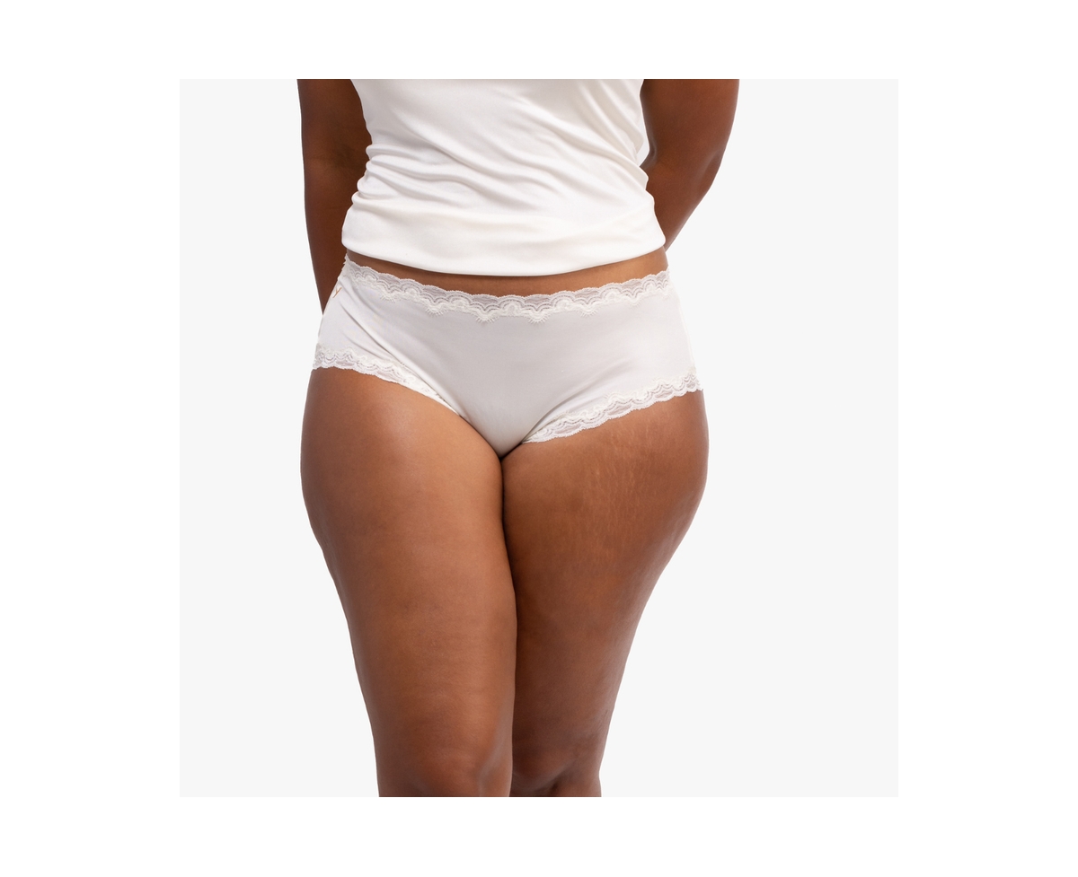 Click here for Uwila Warrior Soft Silk Lace Brief - Winter white prices