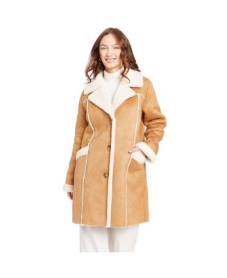 Frye Women's Stacy Faux Shearling Coat - Macy's
