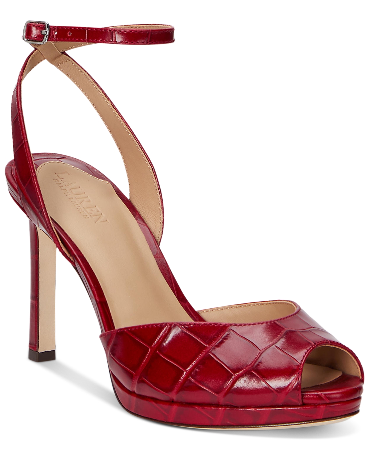 Lauren Ralph Lauren Womens Kyla Dress Sandals - Festive Red