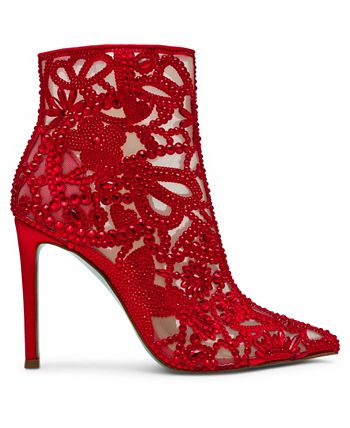 Betsey Johnson Women's Bolt Rhinestone Booties - Macy's