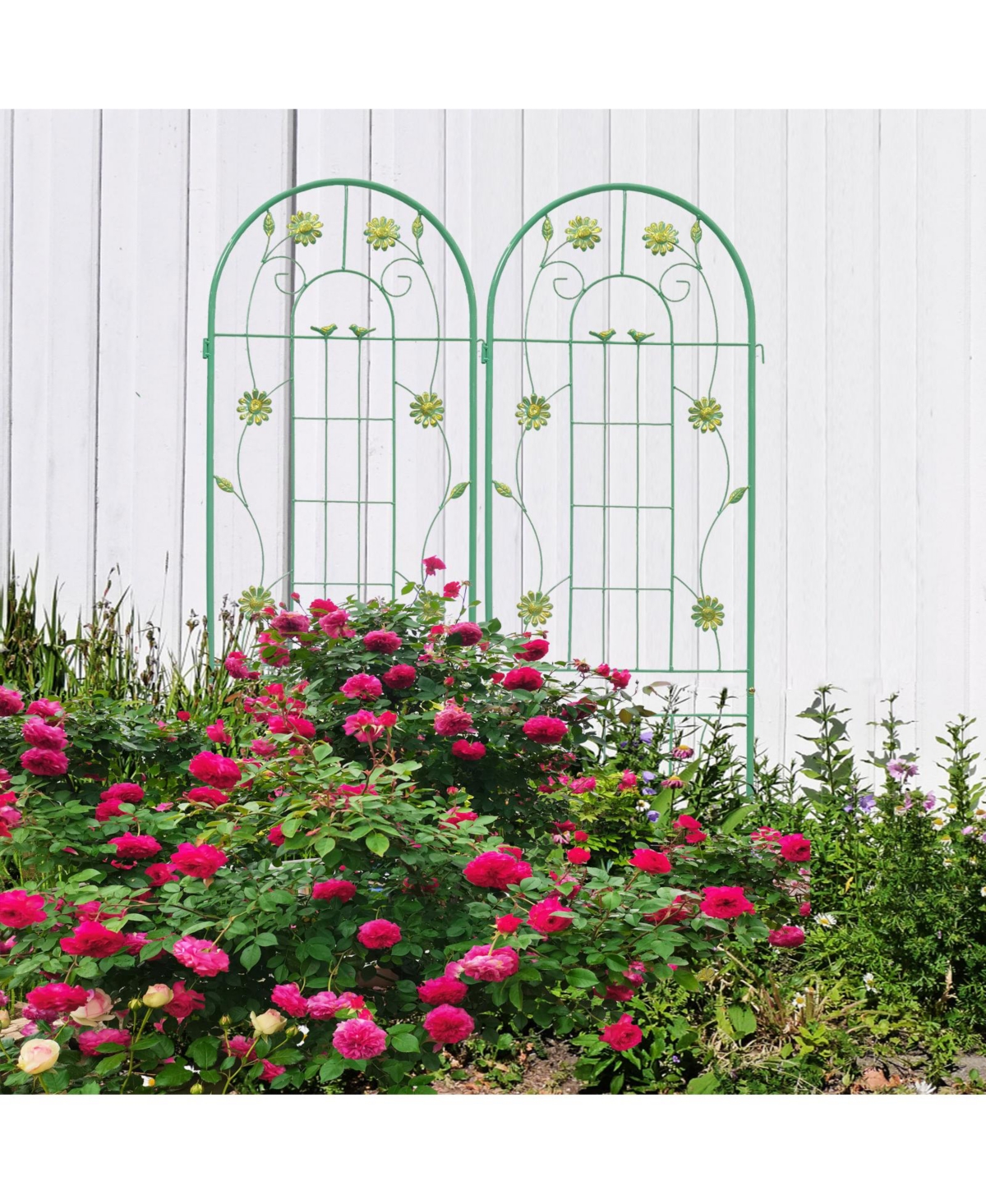 Click here for Slickblue 2-Pack Metal Garden Trellis – 71... prices