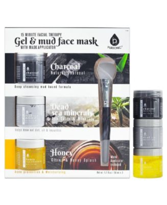 PURSONIC 3 Pack Facial Therapy Mud Face Mask with Mask Applicator - Macy's