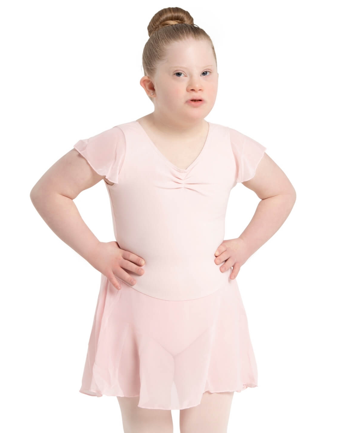 Click here for Capezio Girls Flutter Sleeve Dress - Pink prices
