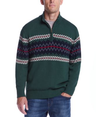 Weatherproof Vintage Men's Nordic Quarter-Zip Sweater - Macy's