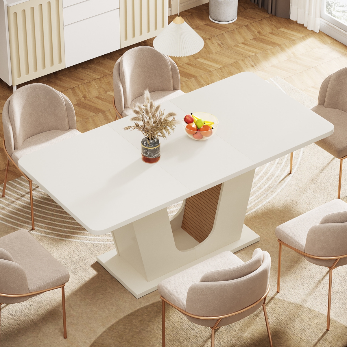 Click here for Tribesigns Modern Dining Table for 4-6  55-Inch Re... prices