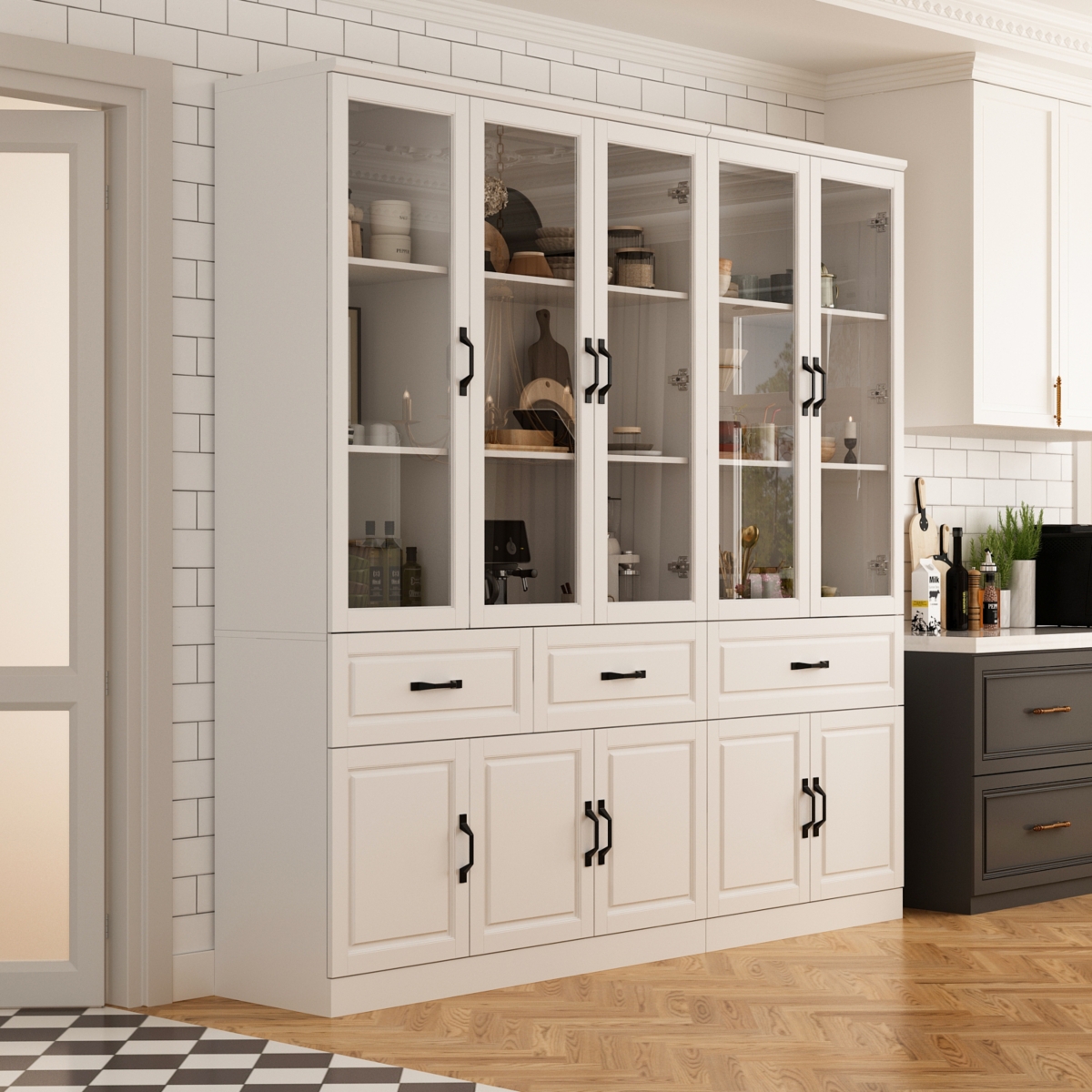 Click here for Famapy 12-Shelf White Wood Standard Bookcase With... prices