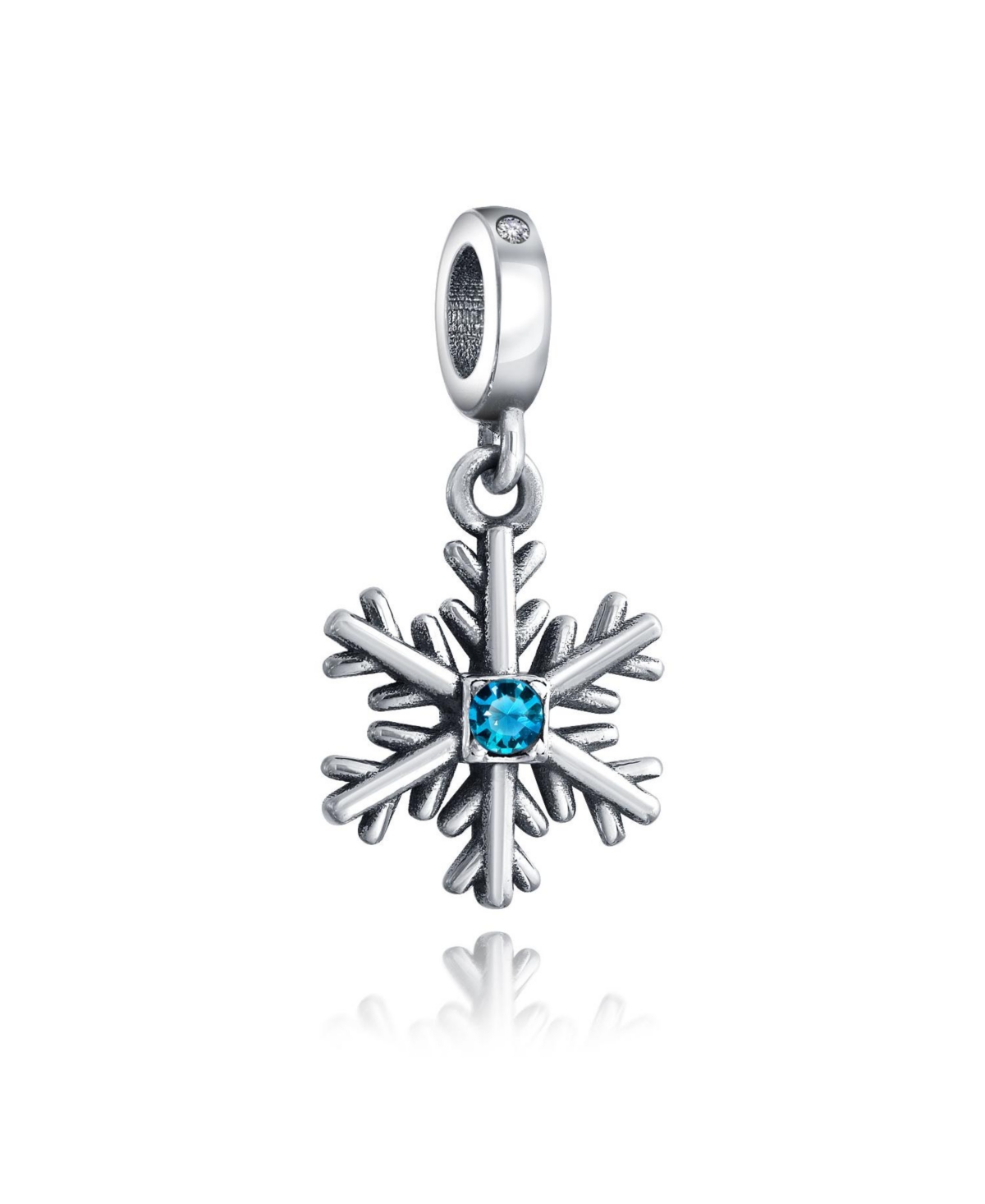 Click here for Bling Jewelry Winter Blue Crystal Dangle Snowflake... prices