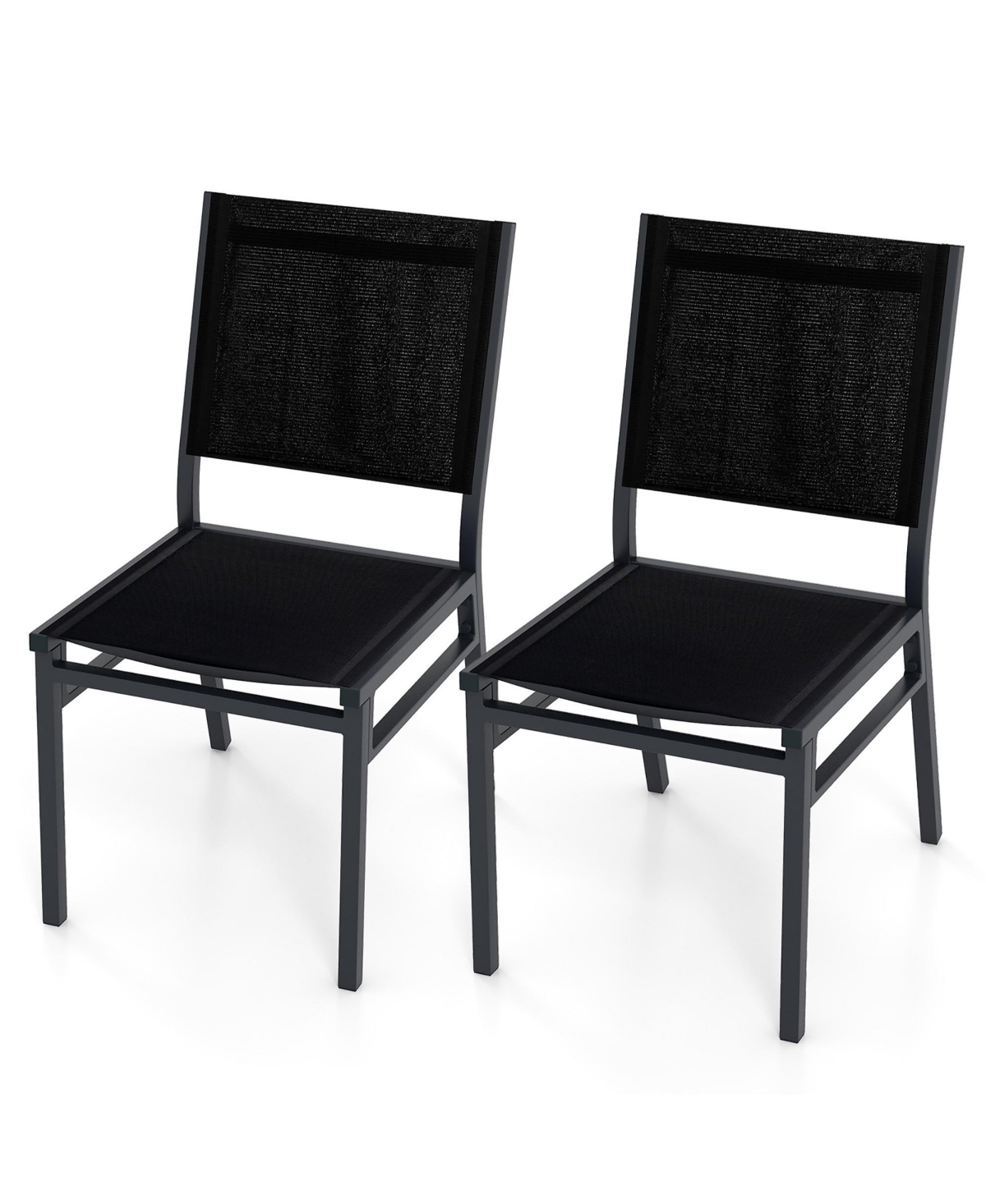 Click here for Gymax 2PCS Outdoor Dining Chairs w/ Breathable Sea... prices