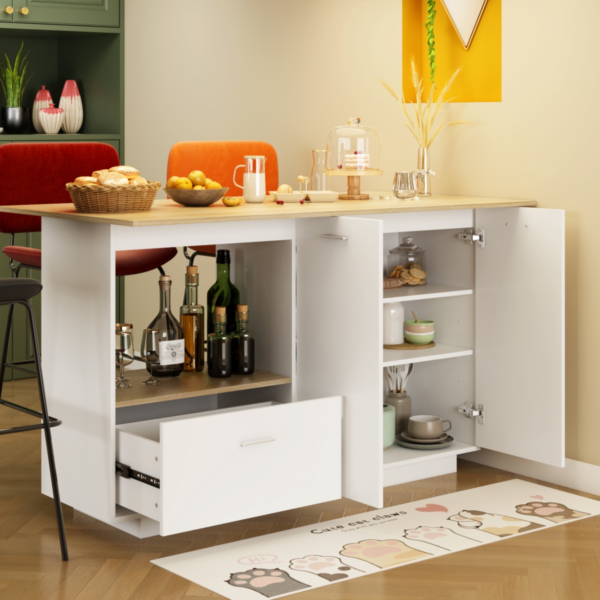 Click here for Kitchen island with 2 doors  1 drawer  island stor... prices