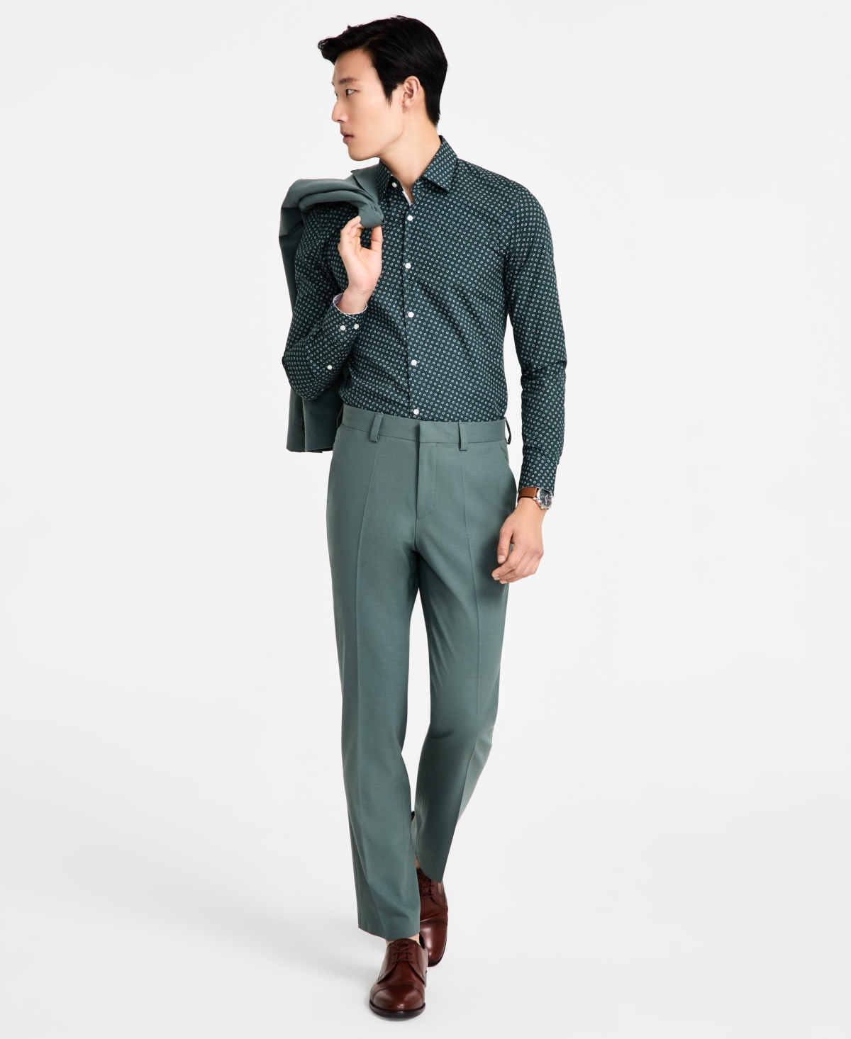 Click here for Hugo by Hugo Boss Mens Modern-Fit Wool Blend Suit... prices