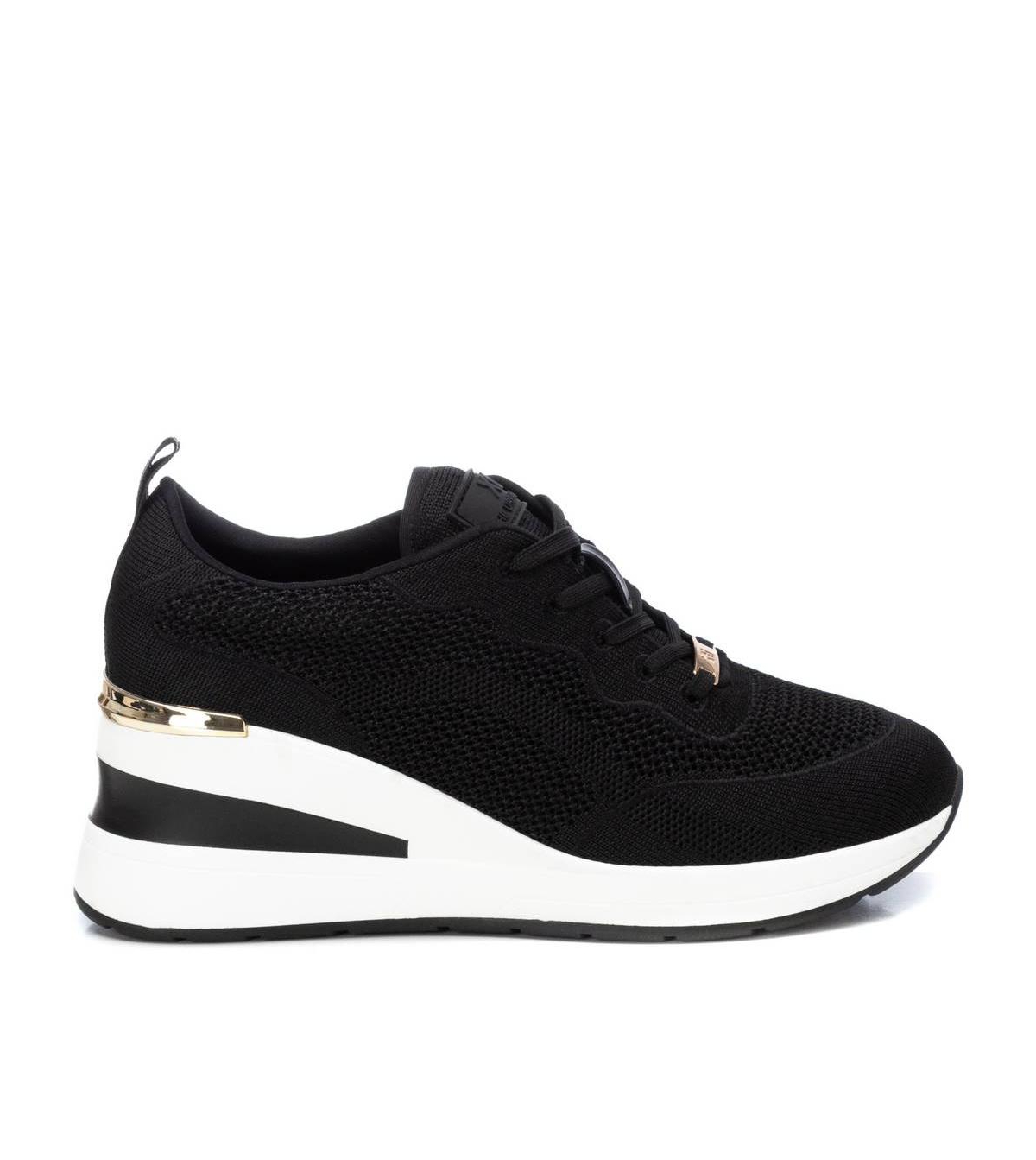 Click here for Womens Casual Wedge Sneakers By Xti - Black prices