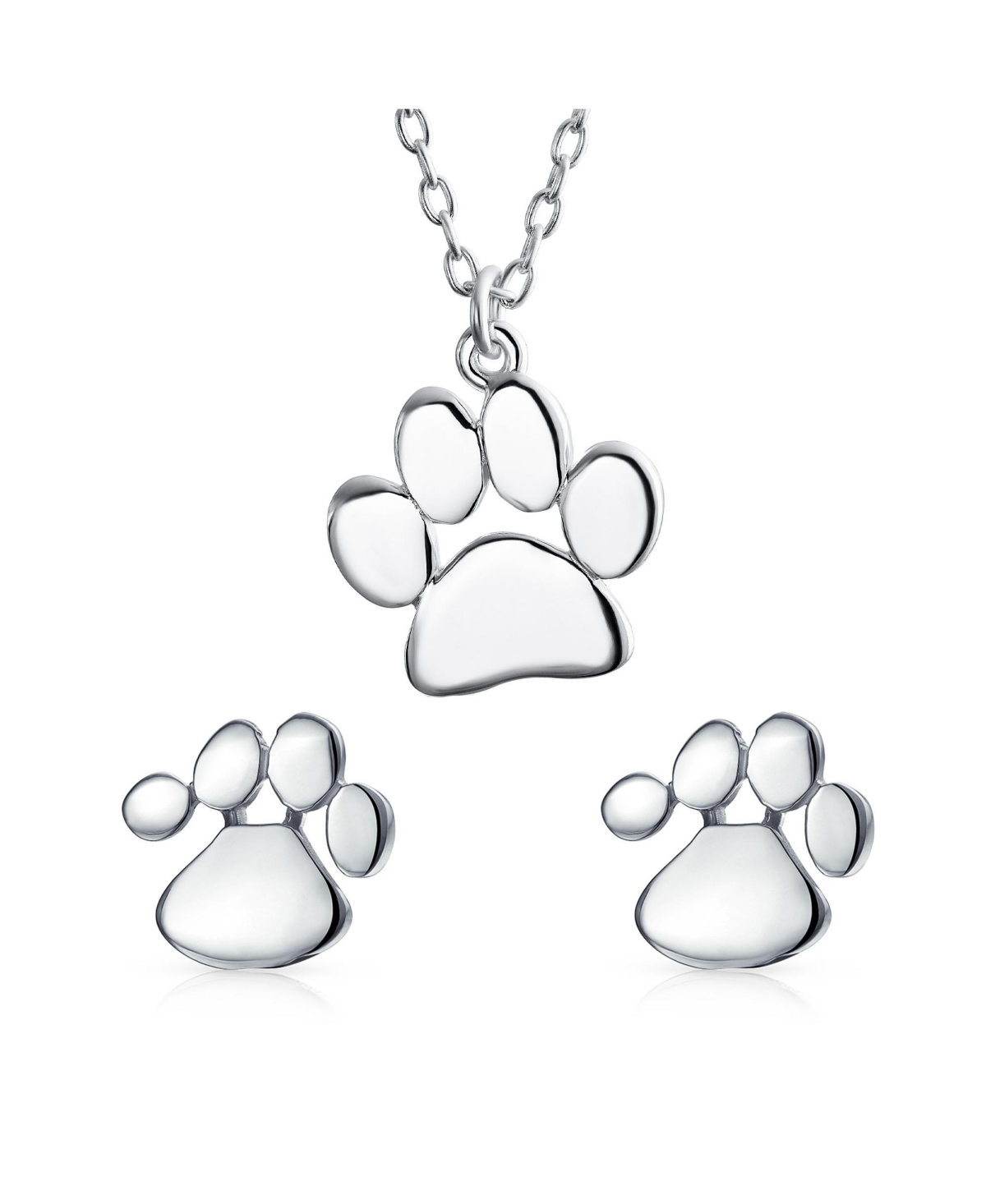 Click here for Bling Jewelry Animal Dog Cat Paw Print Pendant Nec... prices