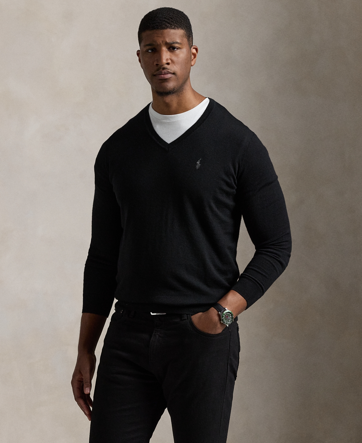 Click here for Polo Ralph Lauren Mens Big & Tall Washable Wool V-... prices