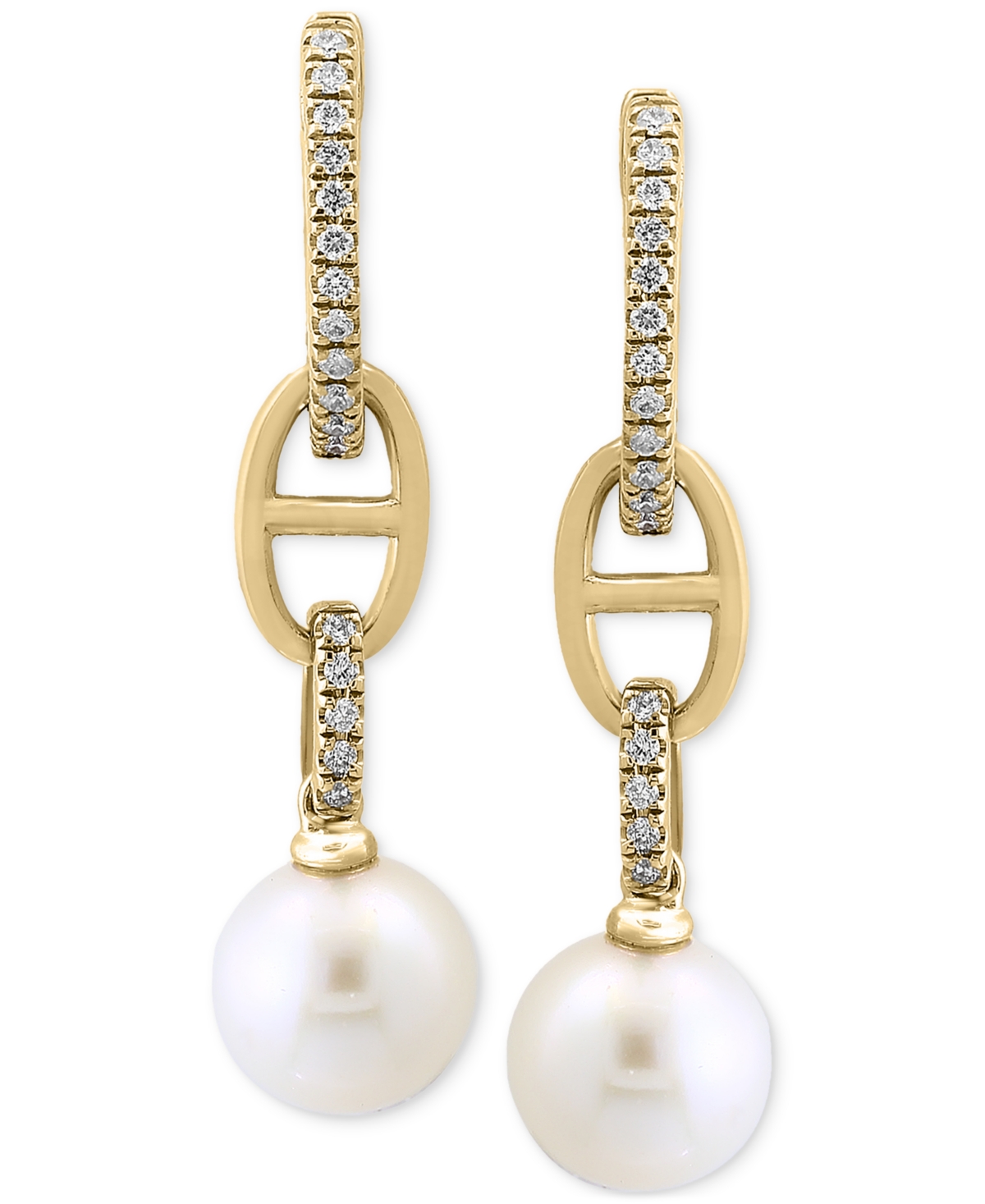 Click here for Effy Cultured Freshwater Pearl (7mm) & Diamond (1/... prices