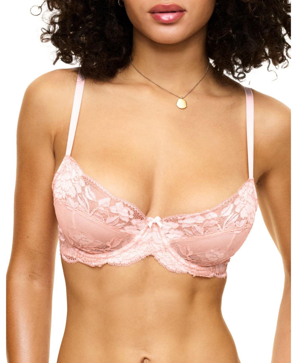 Click here for Adore Me Womens Chelsi Unlined Demi Bra - Light pi... prices