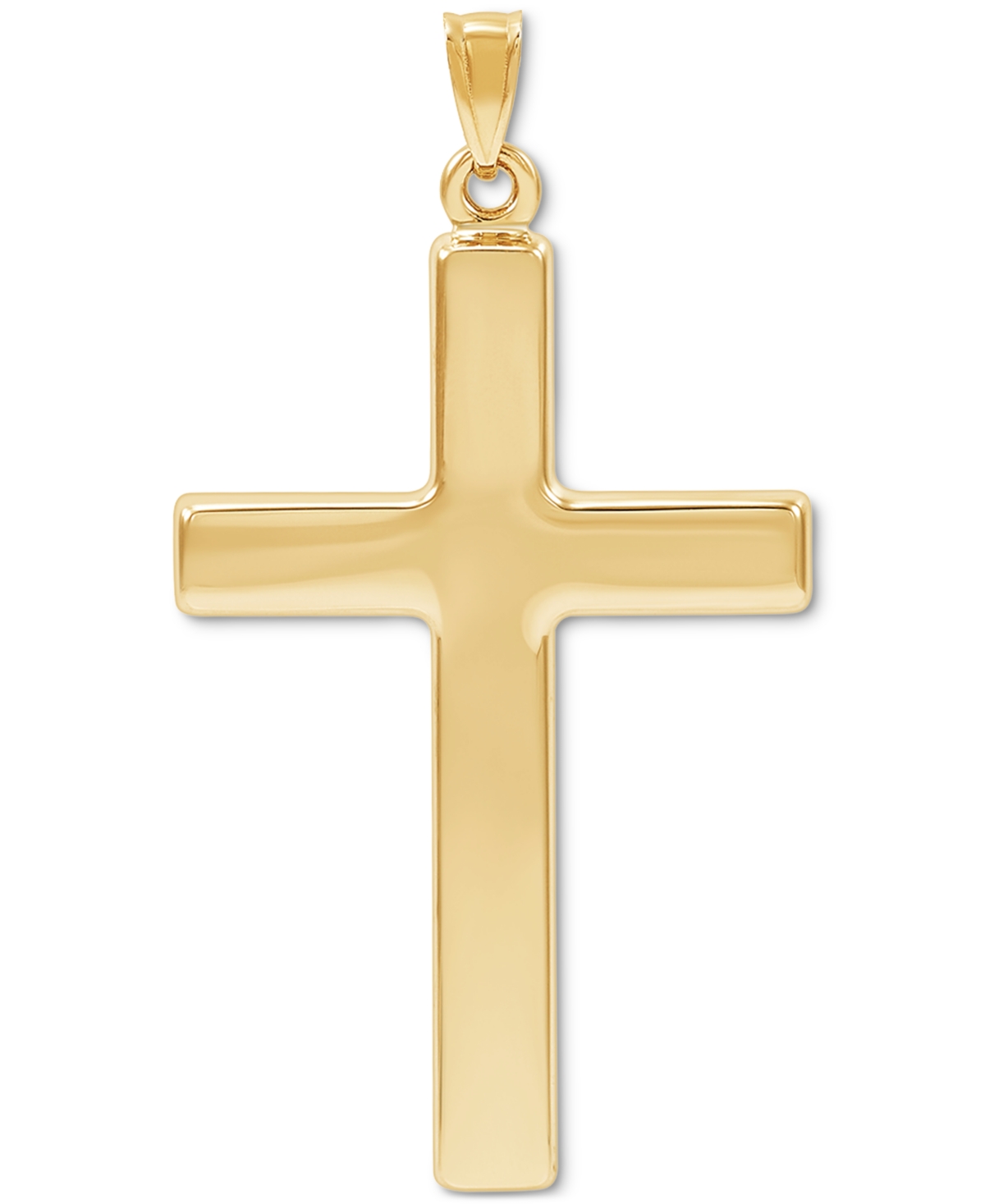 Click here for Mens High-Polished Simple Large Cross Pendant in 1... prices