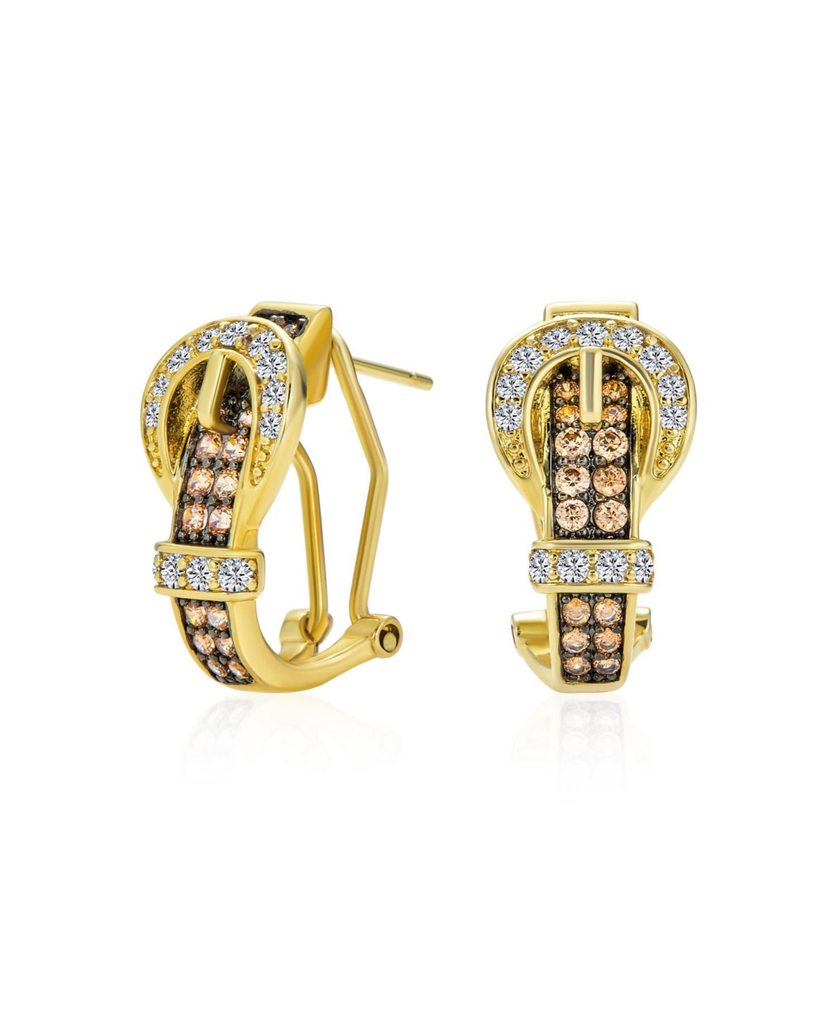 Click here for Bling Jewelry Blue Black Brown Cz Stud Earrings wi... prices