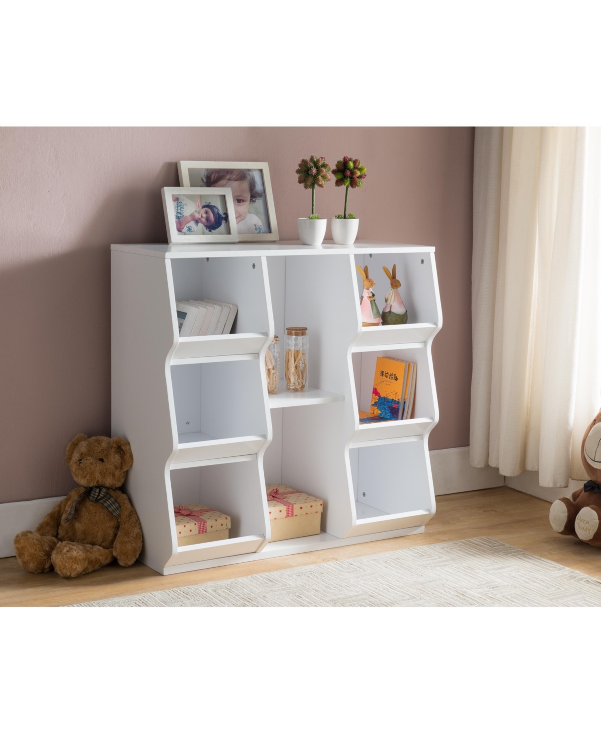 Click here for Kings Brand Furniture Brookline White Wood Cubby S... prices