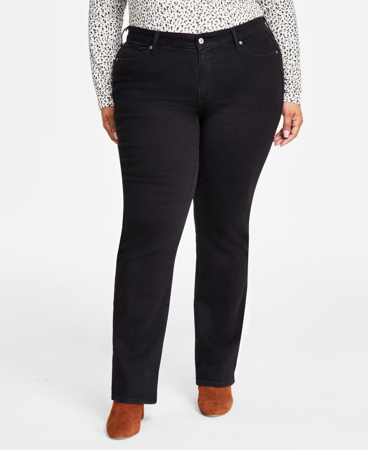 Click here for Levis Trendy Plus Size Classic Straight Leg Jeans... prices