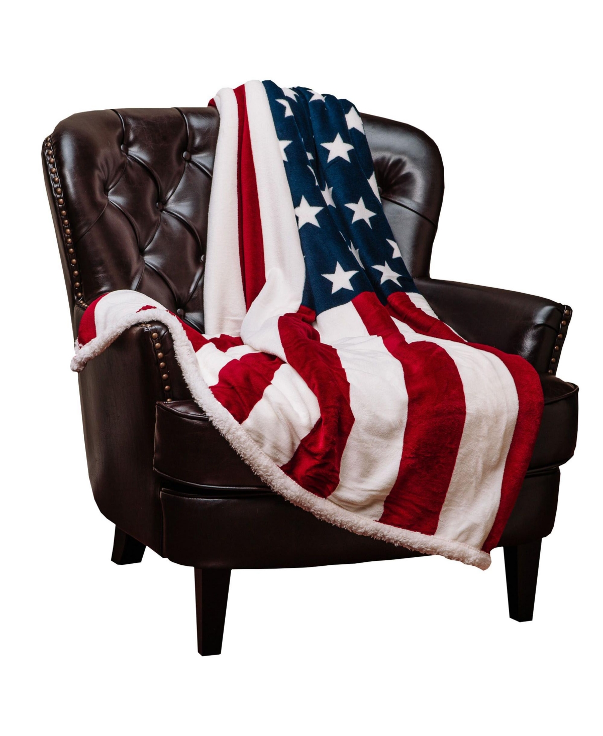 Click here for Chanasya Premium Patriotic Us Flag Print Sherpa Th... prices