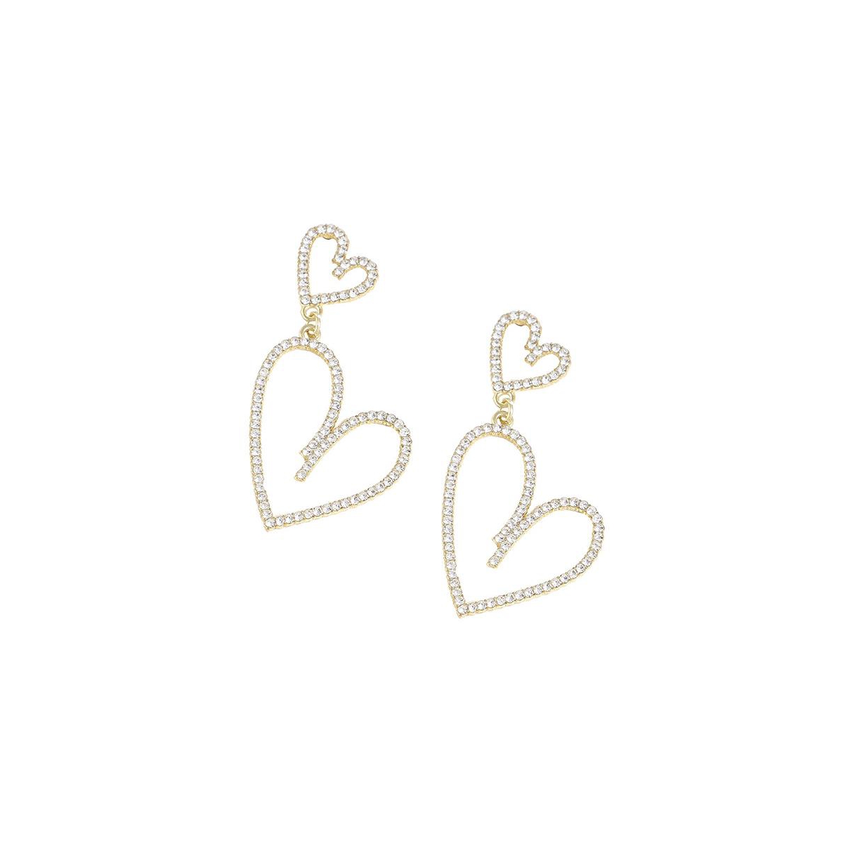 Click here for Sohi Womens Heart Drop Earrings - Gold prices