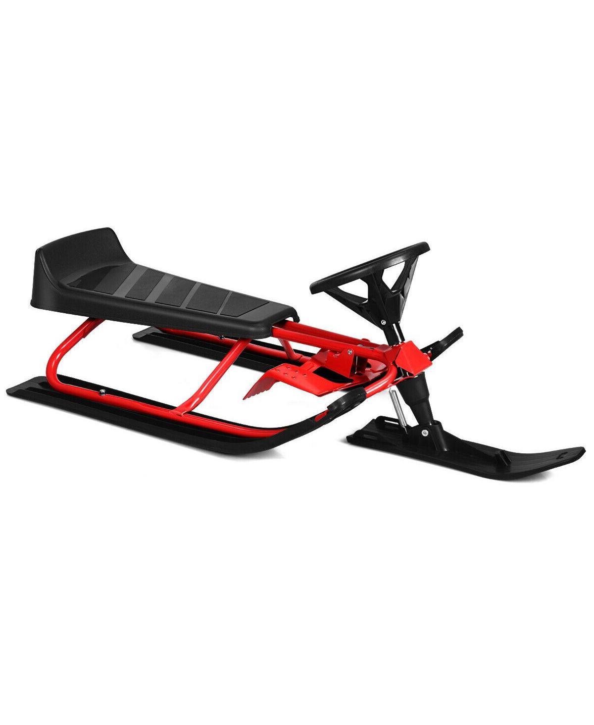Click here for Sugift Kids Snow Sled with Steering Wheel and Doub... prices