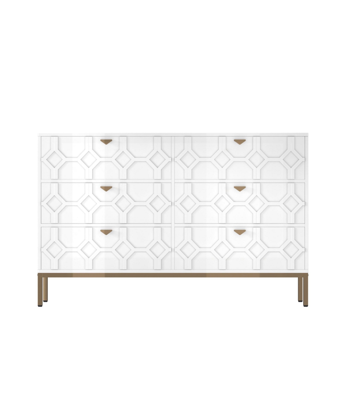 Click here for Wooden 6-Drawer Storage Cabinet Table - White prices