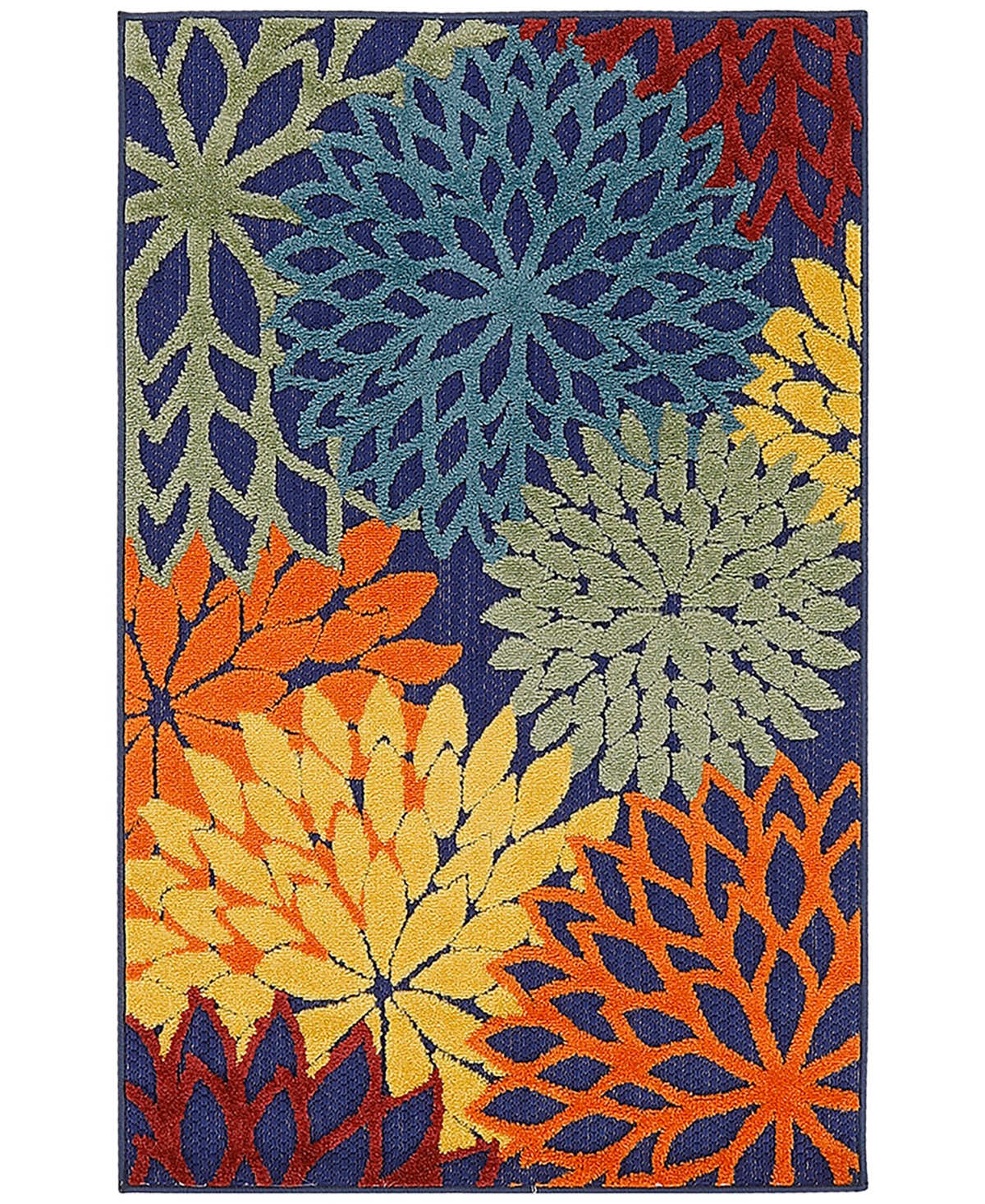 Click here for Nourison Home Aloha ALH05 28x4 Area Rug - Navy/Mul... prices