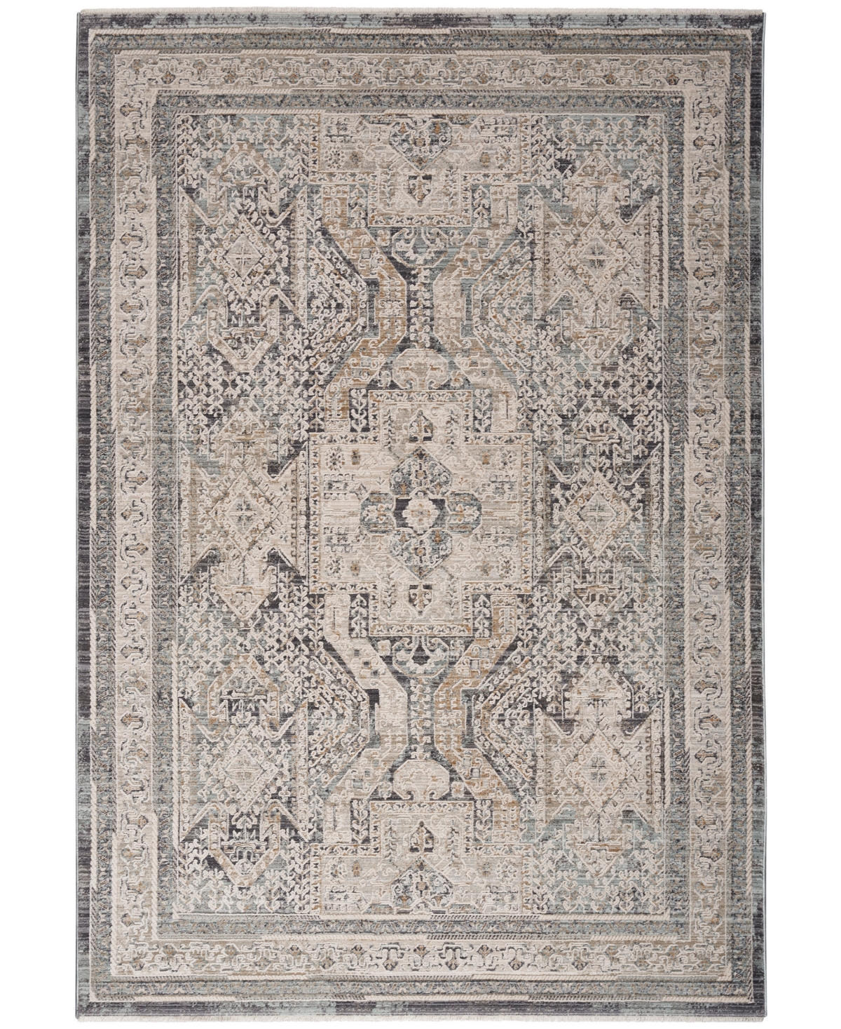 Click here for Nourison Home Lynx LNX01 53x710 Area Rug - Ivory/G... prices