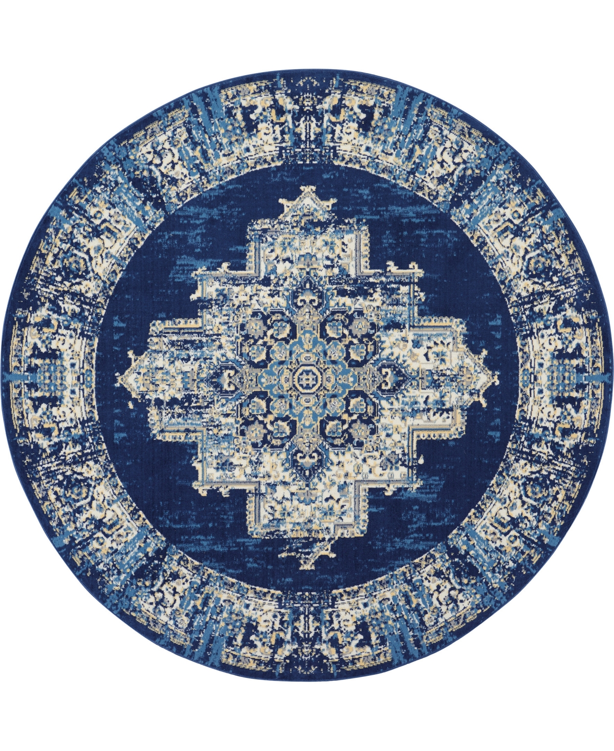 Click here for Nourison Home Grafix GRF14 8x8 Round Area Rug - Bl... prices