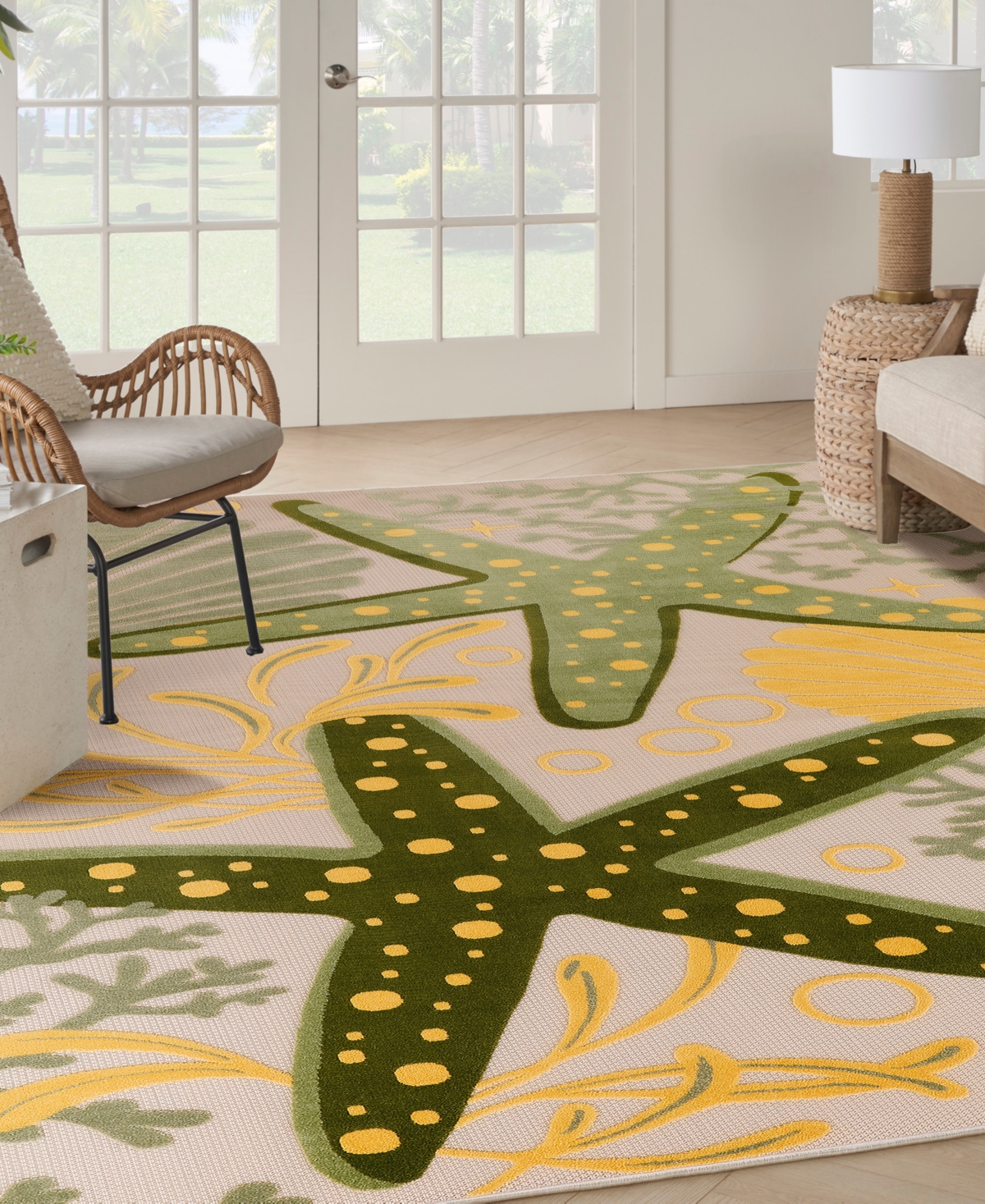 Click here for Nourison Home Aloha ALH24 710x106 Area Rug - Green prices