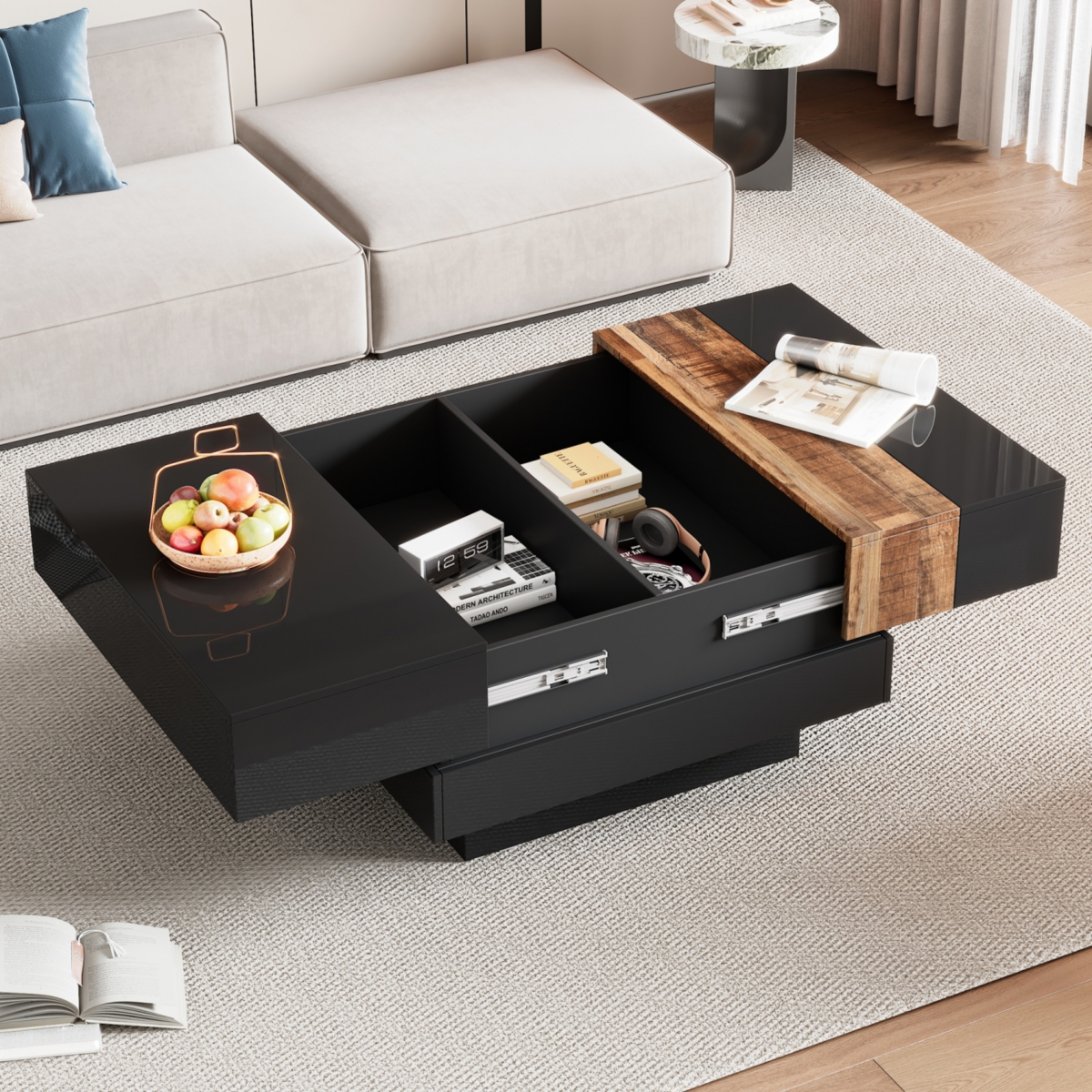 Click here for Simplie Fun 31.4 x 31.4 Square Coffee Table with S... prices