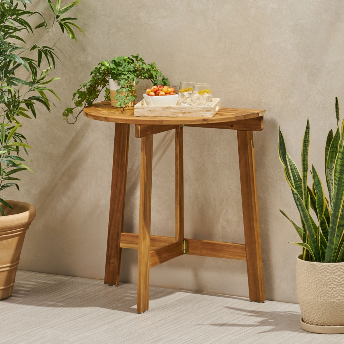 Click here for Westmont Half-Round Bistro Table  Natural - Natura... prices