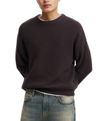 COTTON ON Men's Box Fit Crew Knit Sweater - Macy's
