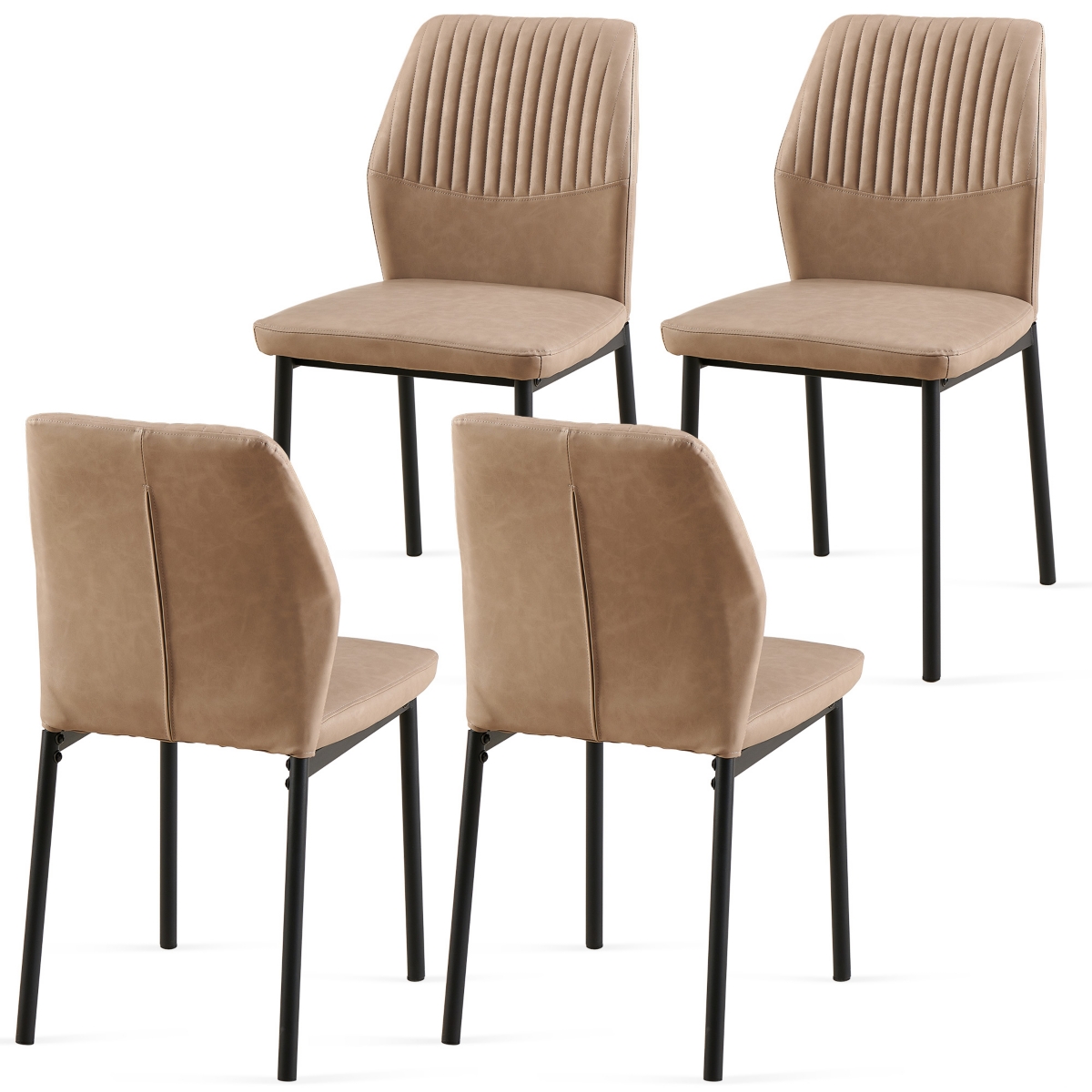 Click here for Simplie Fun Beige Pu Leather Dining Chairs Living... prices