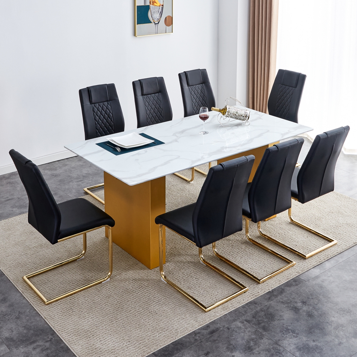 Click here for Simplie Fun Table and chair set.Large modern recta... prices