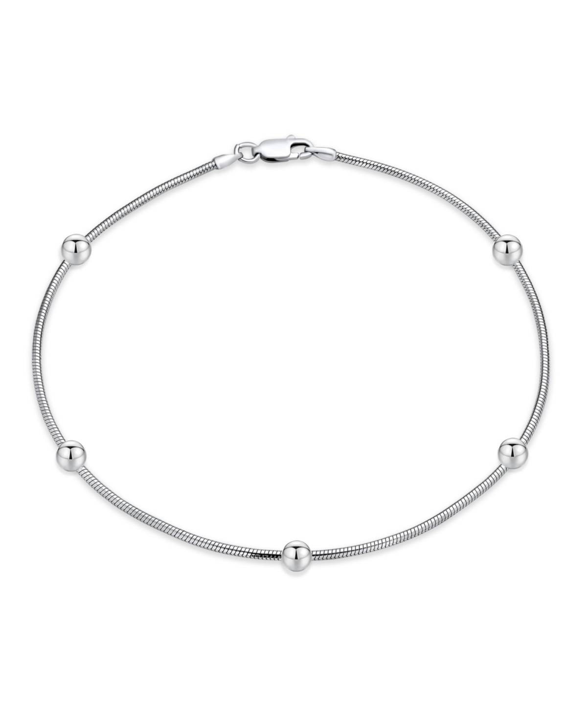 Click here for Bling Jewelry Simple Plain Ball Bead Snake Chain A... prices