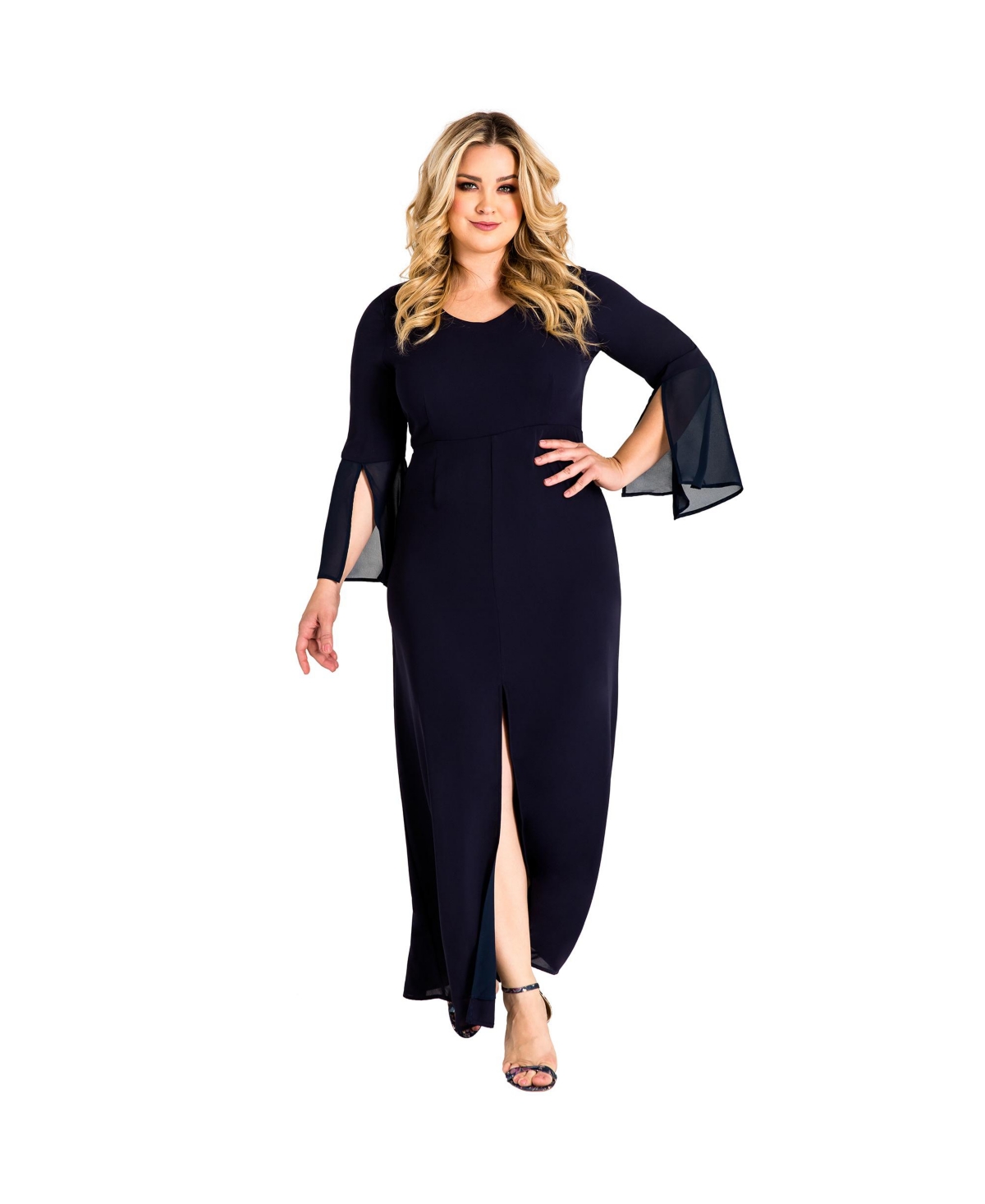 Click here for Standards & Practices Plus Size Slit Flare Bell Sl... prices