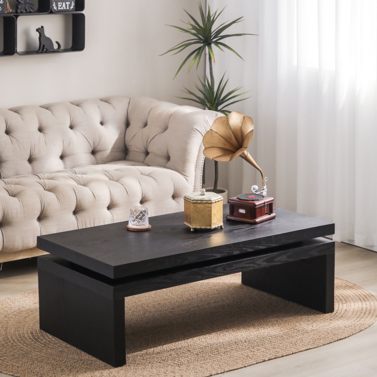 Click here for Streamdale Furniture Modern Coffee Table  Black Wo... prices
