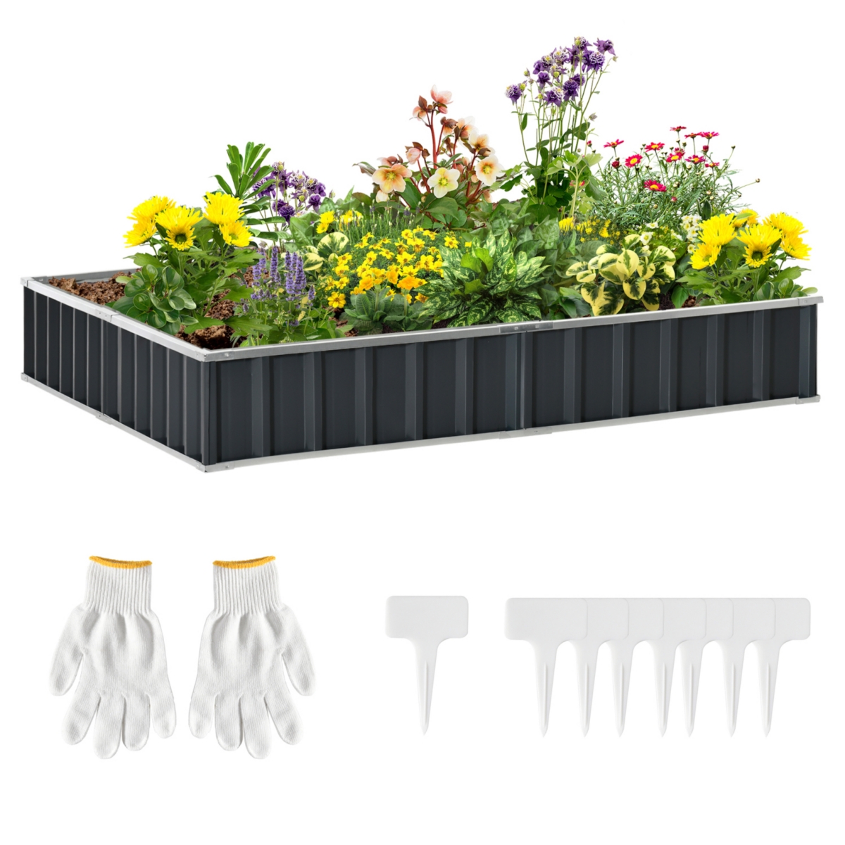 Click here for 8.5 x 3 x 1 Raised Garden Bed  Galvanized Metal Pl... prices