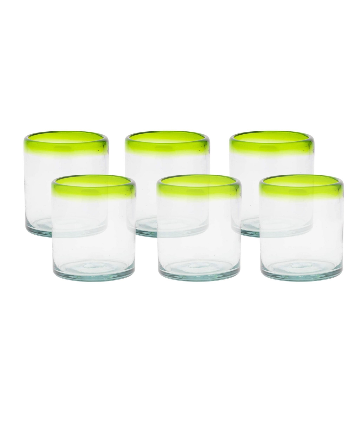 Click here for Amici Home Lime Rim Dof Glass - Set of 6 - Lime prices