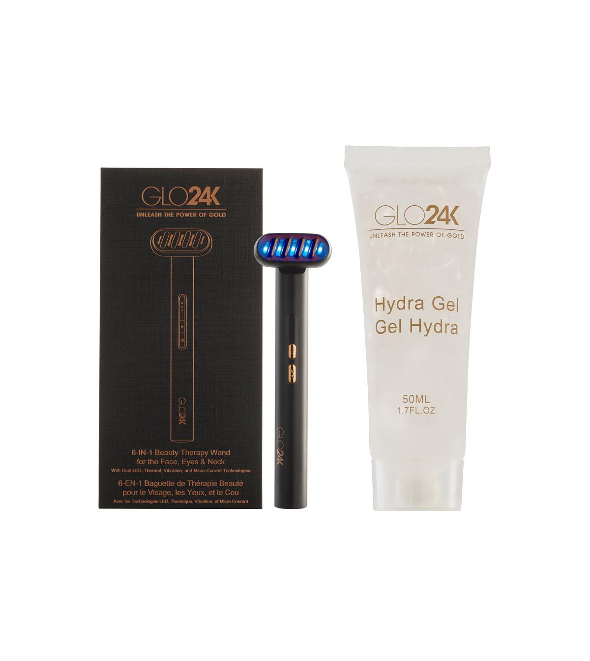 Click here for GLO24K 6-in-1 Beauty Therapy Wand +Conductive Hydr... prices